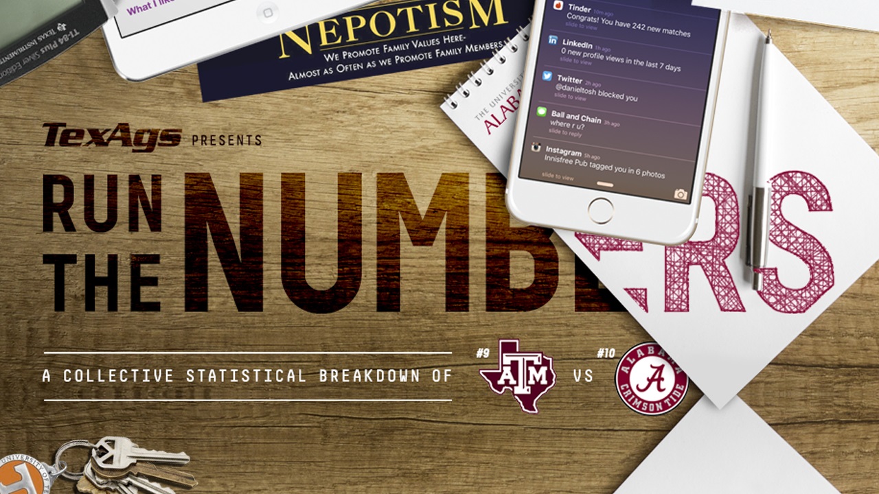 Run the Numbers: #9 Texas A&M vs. #10 Alabama | TexAgs