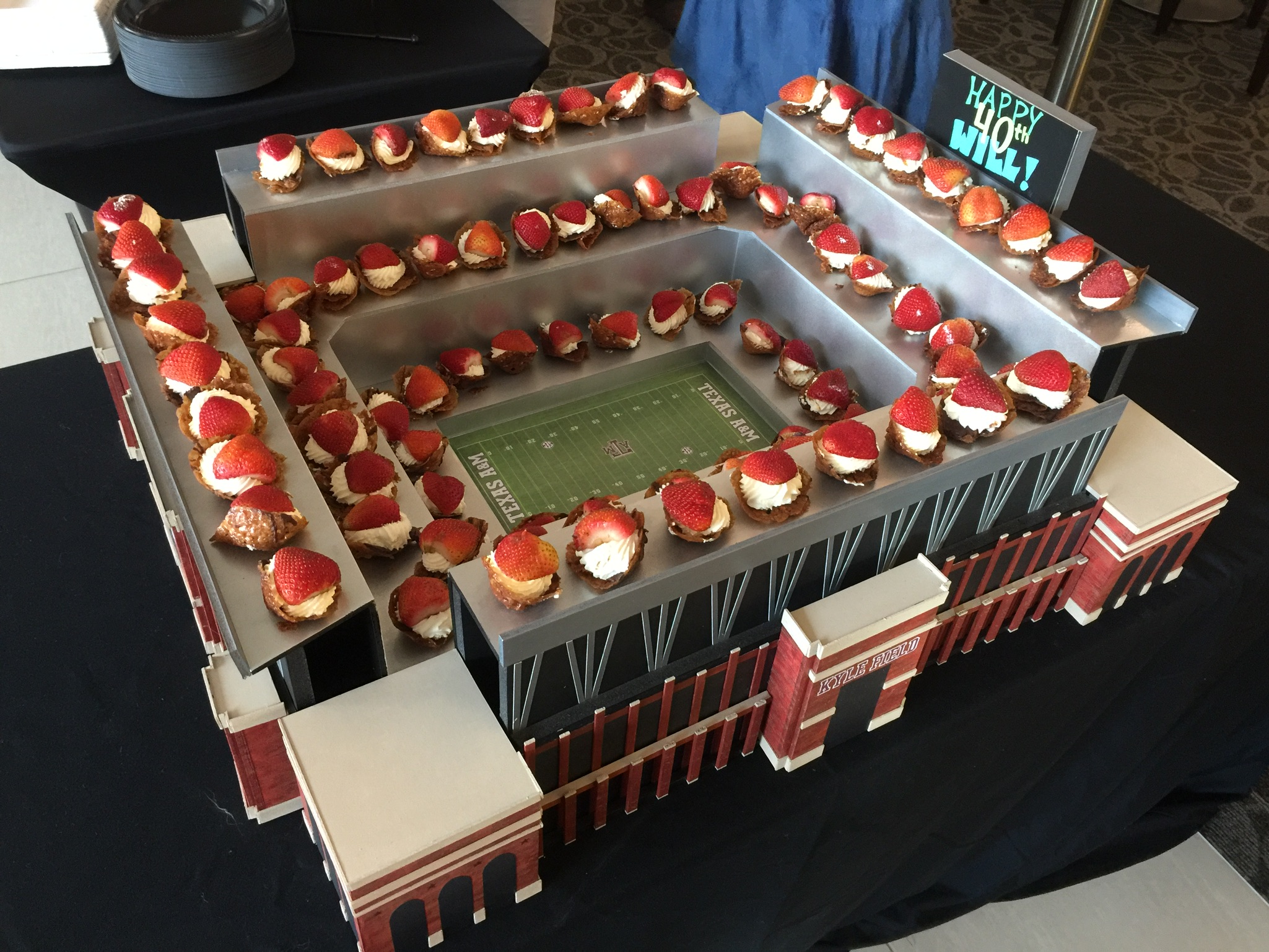 mini Kyle Field dessert stand | TexAgs